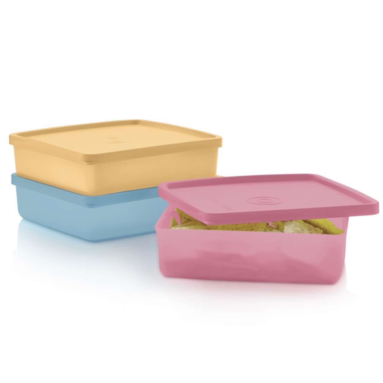 Tupperware 3 Broodtrommels Vierkant - Lastore Tupperware