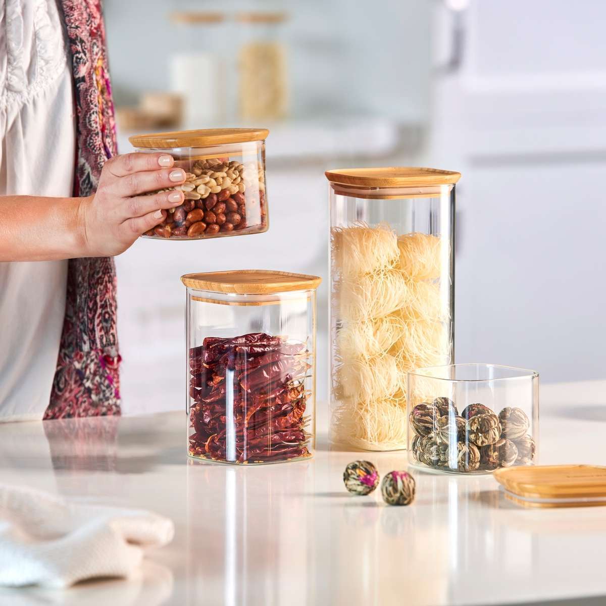 Tupperware Bamboo Glass Storage - Lastore Tupperware