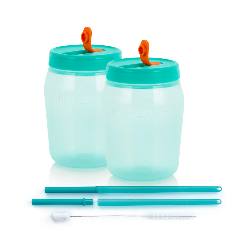 Tupperware Set Universal Jars met Rietjes - Lastore Tupperware